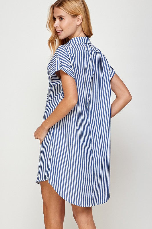 Navy White Striped Dress – Gunny Sack and Co